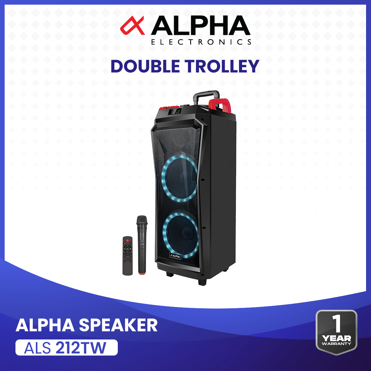 ALPHA DOUBLE TROLLEY SPEAKER (ALS212TW 12*2 INCHES) – Better